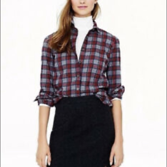 Tops | Jcrew Plaid Button Down Shirt | Poshmark